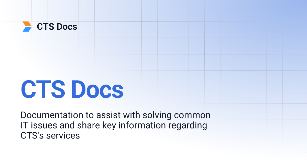 CTS Docs | CTS Docs